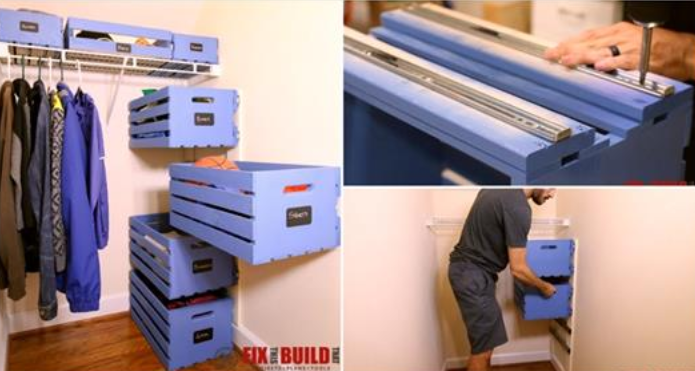 Make your own wooden storage drawers with sliders! - sharingideas.me